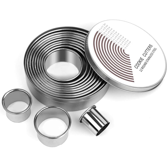 12 Pcs Donut Hole Cookie Biscuit Cutter Set for Baking, Graduated ...