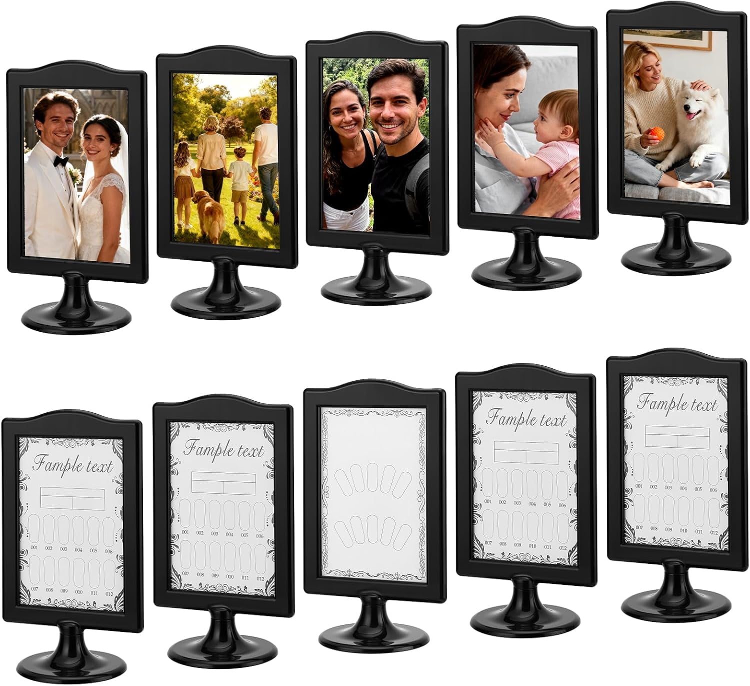 12 Pcs Double Sided Picture Frame 4x6 Inch 2 Sided Pedestal Photo Frame ...