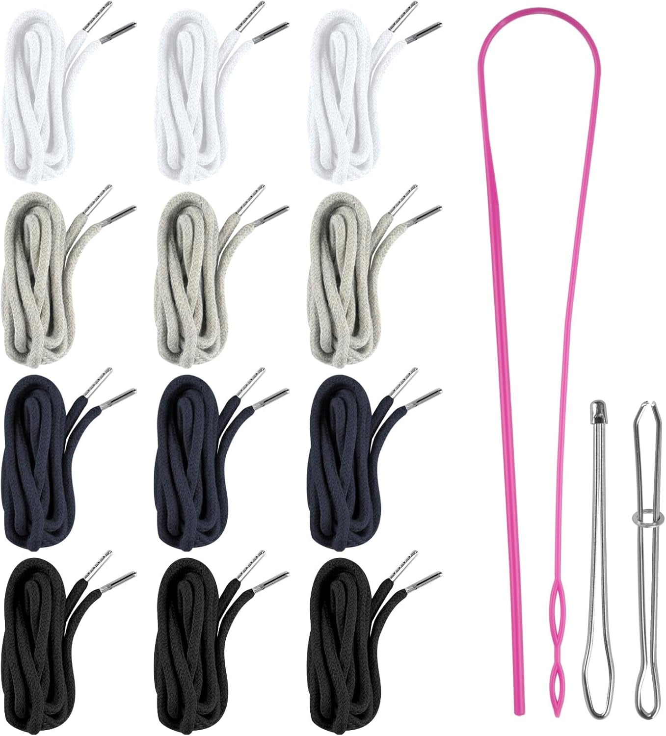 12 Pcs Drawstring for Sweatpants, 60 Inches Hoodie String Replacement ...