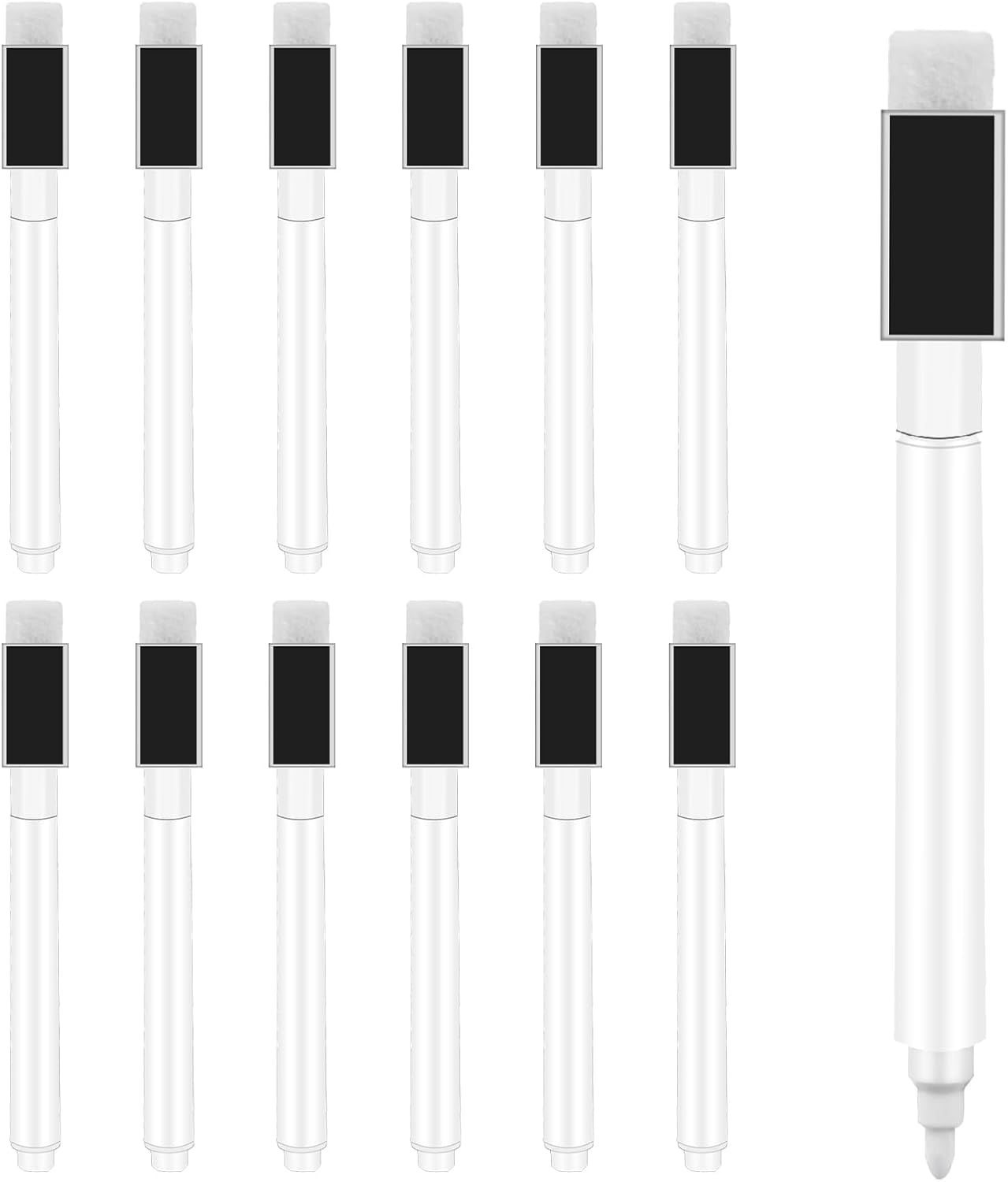 12 Pcs Dry Erase Marker Magnetic White Fine Tip Magnetic Markers ...