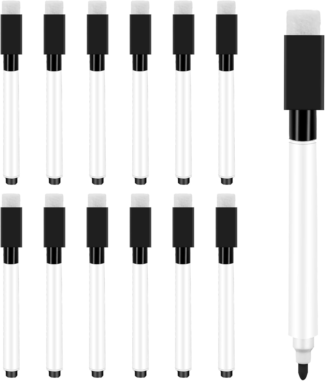 12 Pcs Dry Erase Marker Magnetic White Fine Tip Magnetic Markers ...