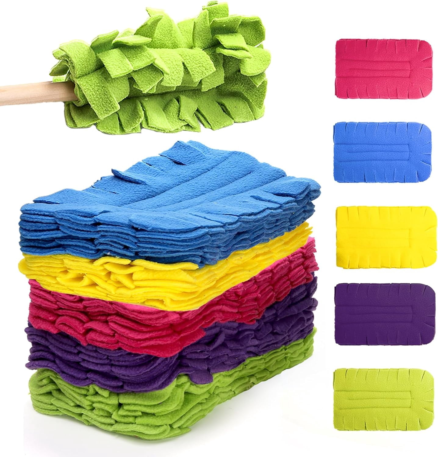 12 Pcs Duster Refill Reusable Fleece Duster Refills Feather Flat ...
