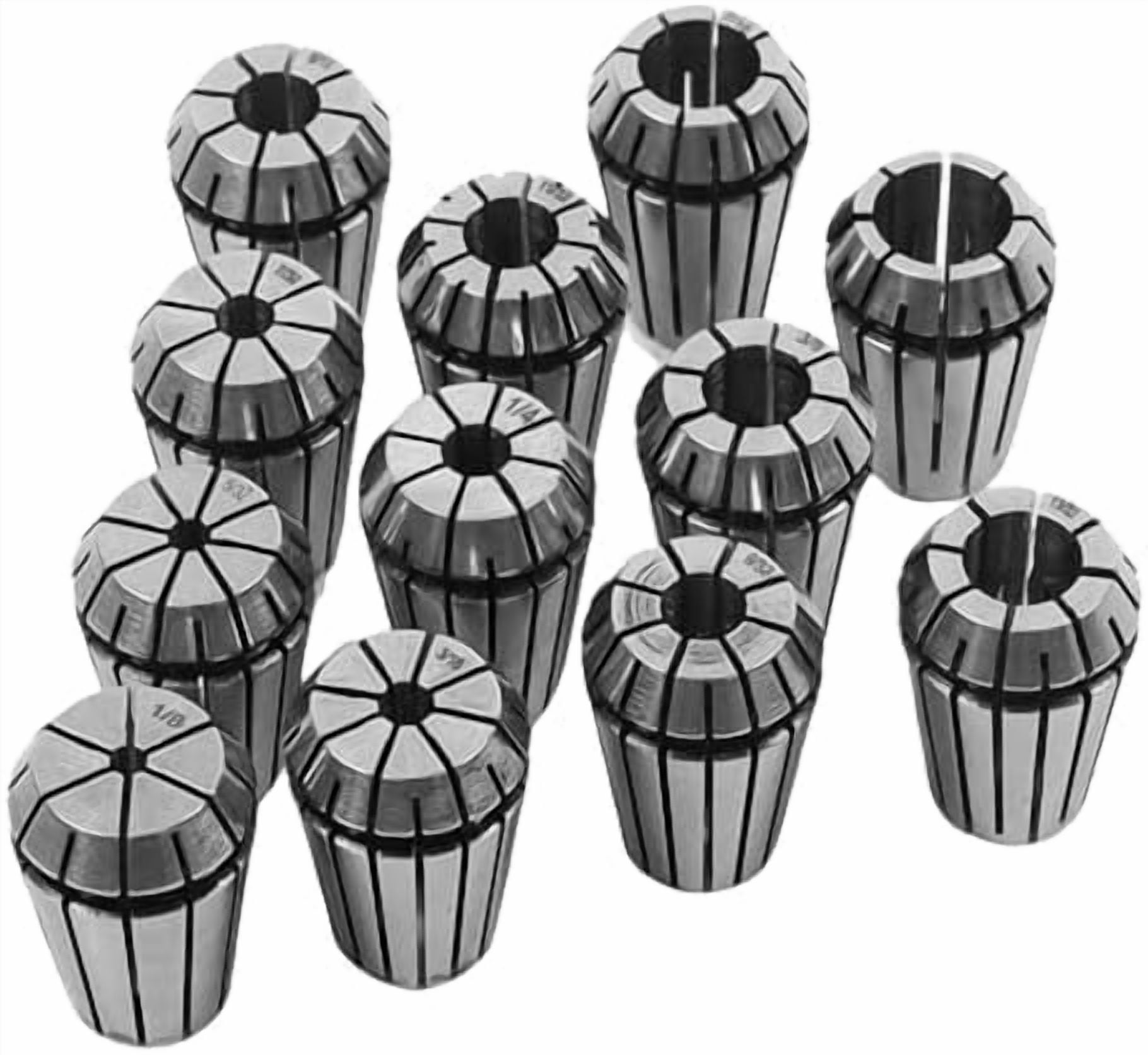 12 Pcs ER20 1/8"-1/2" Accuracy ER-20 Collets Set for CNC Milling Lathe ...