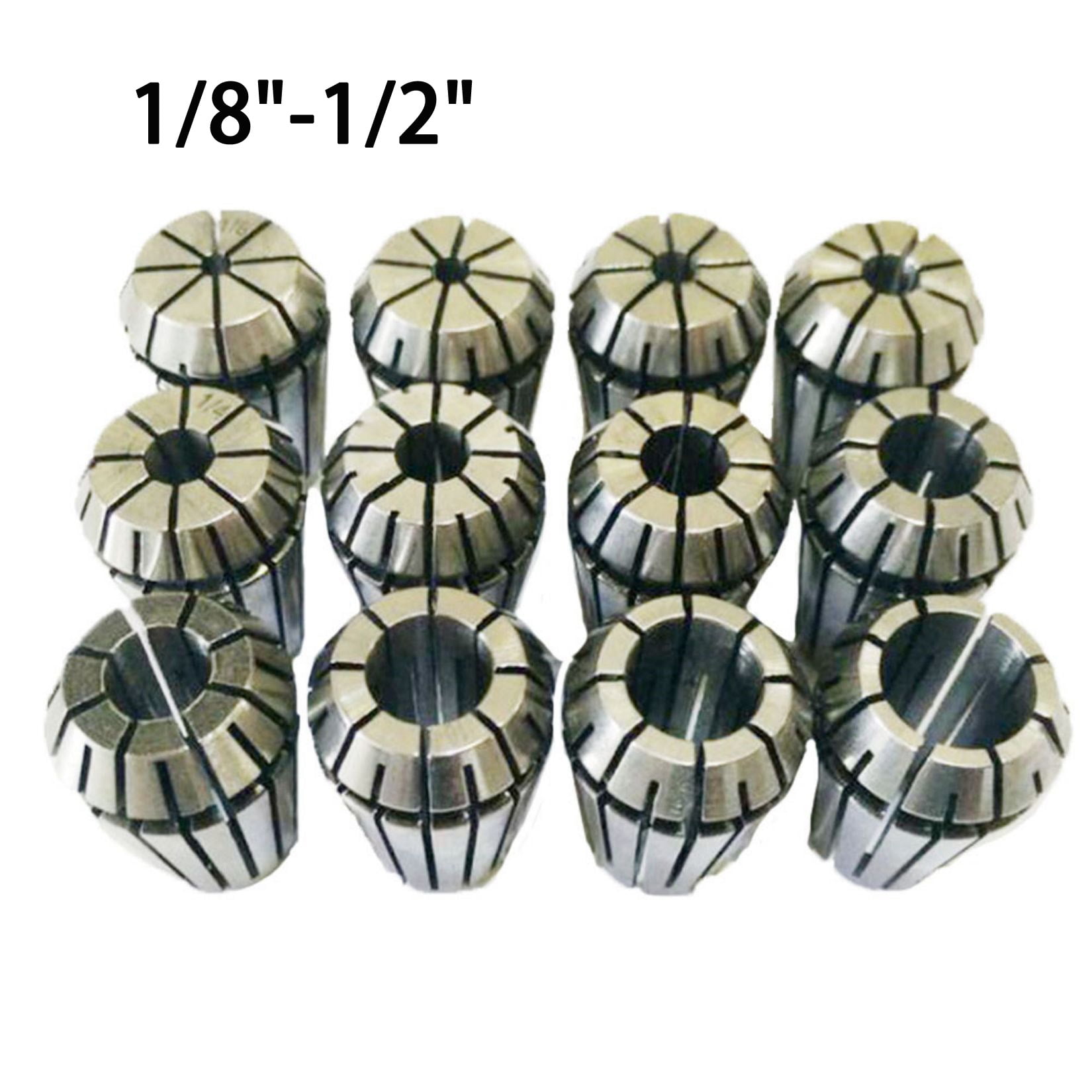12 Pcs ER20 Precision Collets Set 1/8-1/2 inch for CNC Milling Lathe ...