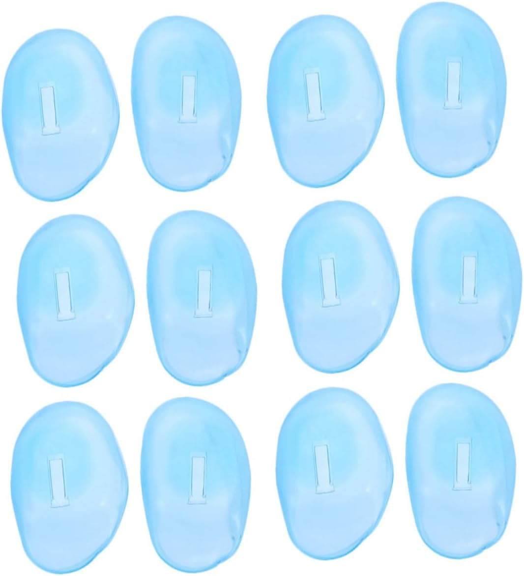 12 Pcs Earmuffs Nursing Earbuds Blue Hair Dye Ear Cover Shield Elastic ...