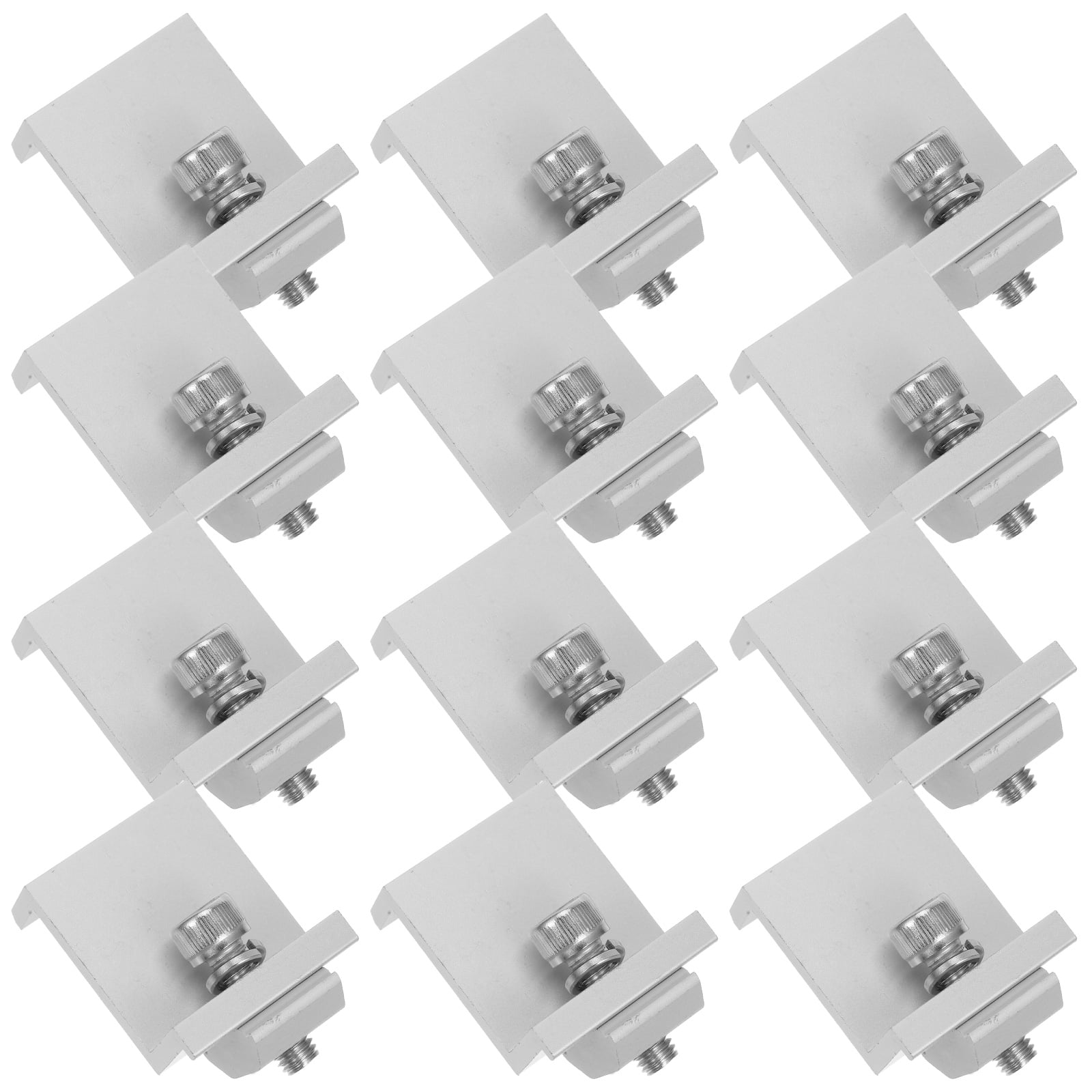 12 Pcs Earth Clamp Solar Panel Earthing Clip Fuse Photovoltaic Bracket ...