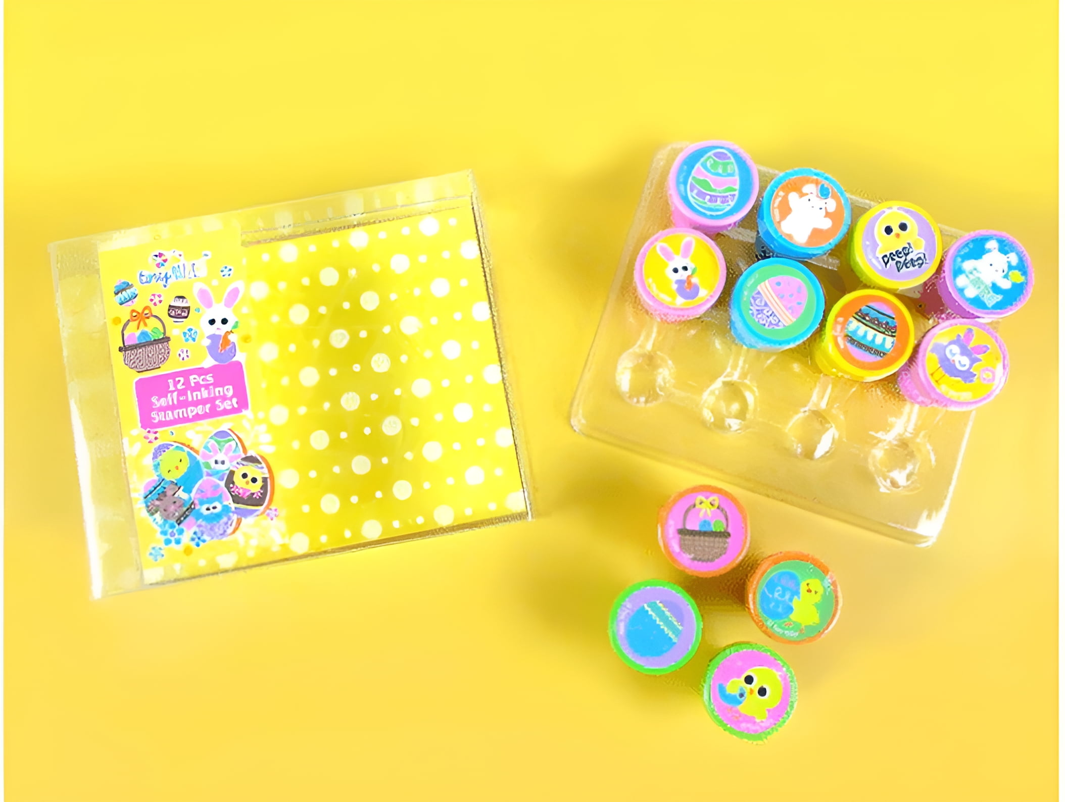 12 Pcs Easter Stamp Kit for Kids Self Inking Stamps Gift Easter Basket ...