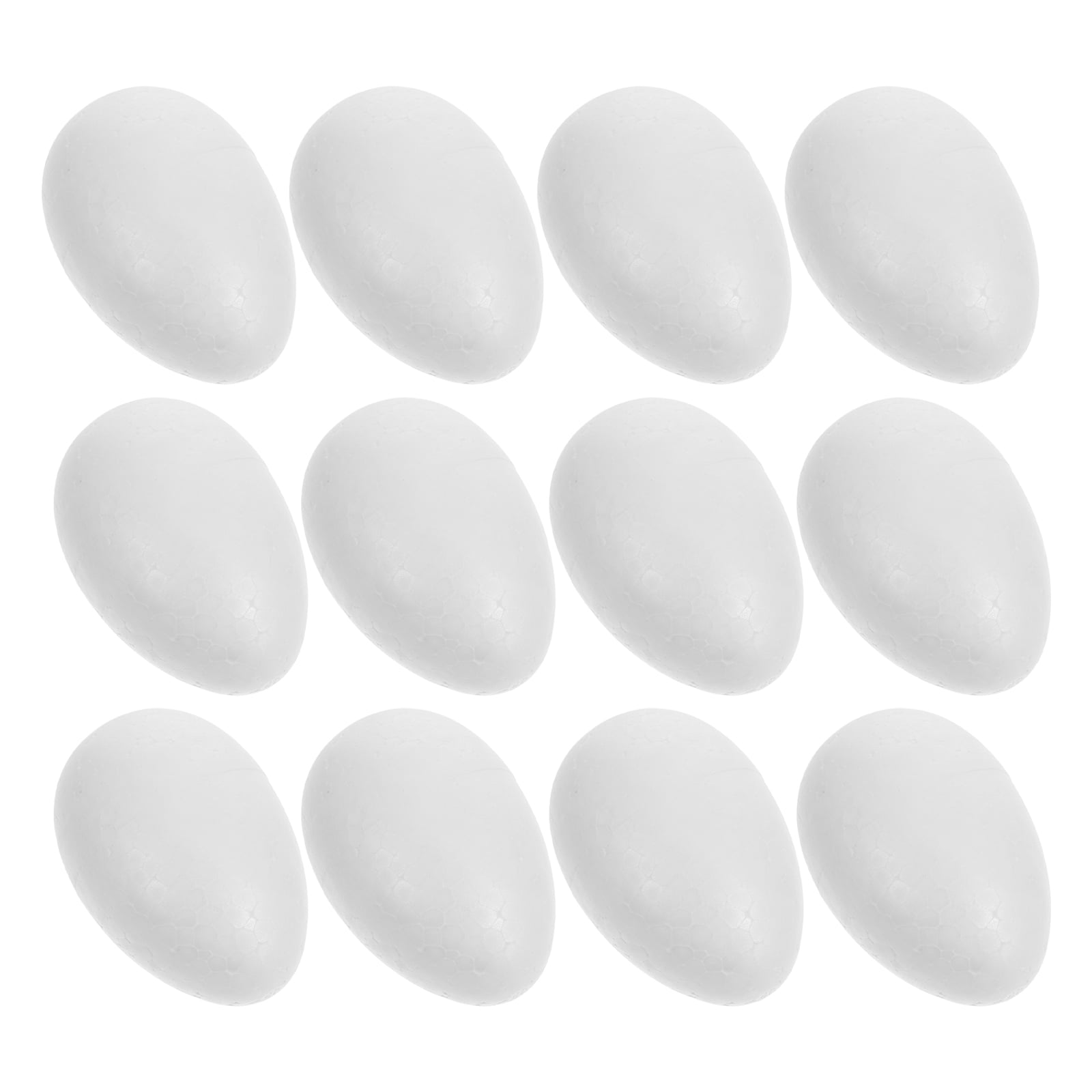 12 Pcs Eater Foam Egg Cutouts Mini Large Eggs White Craft Polystyrene ...