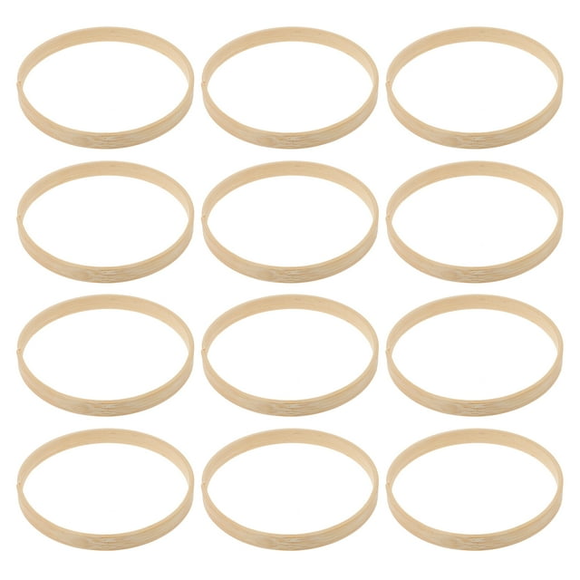 12 Pcs Embroidery Hoop Cotton String Covering Wind Chime Frames ...