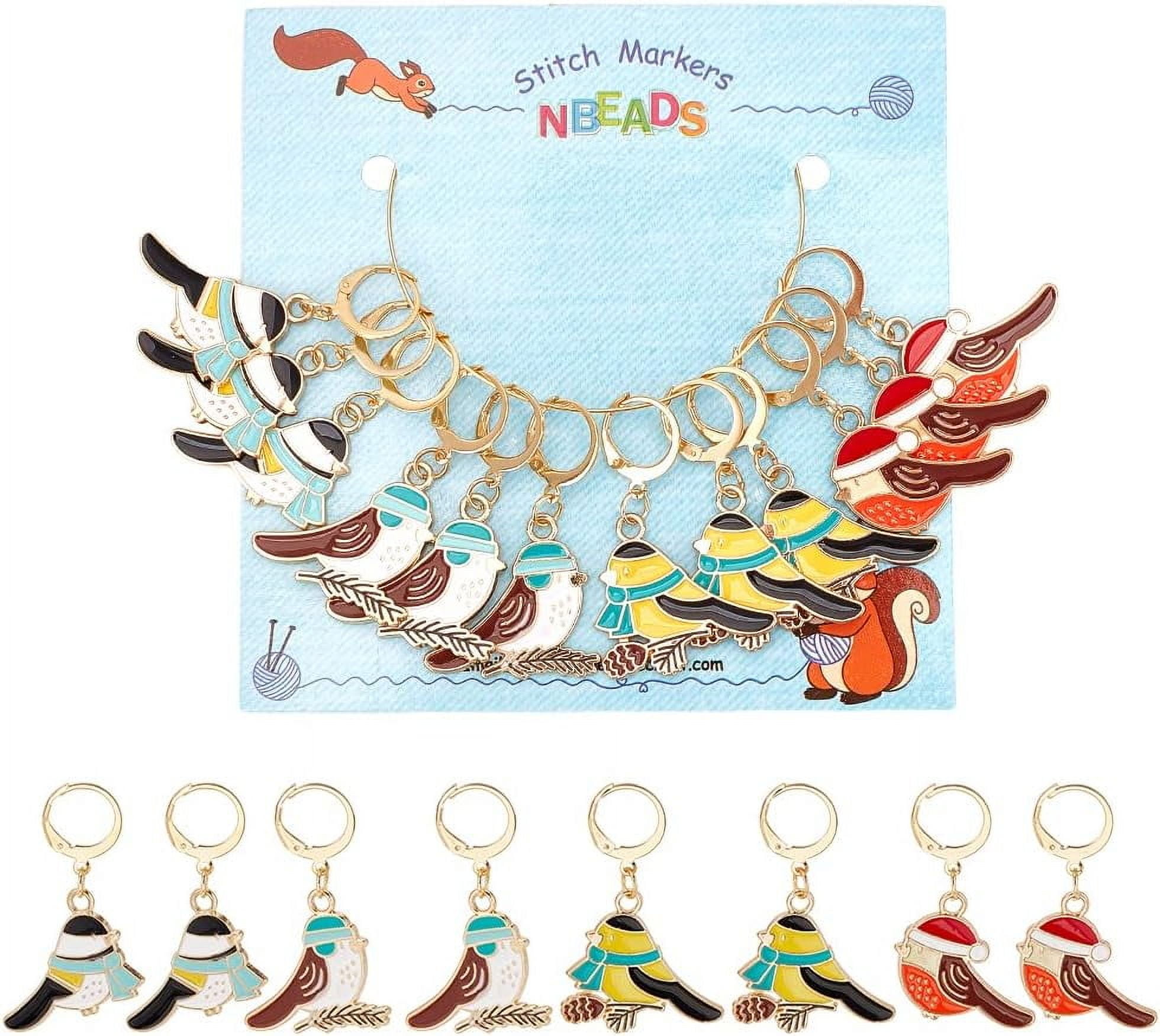 12 Pcs Enamel Bird Stitch Markers Enamel Alloy Crochet Stitch Marker ...