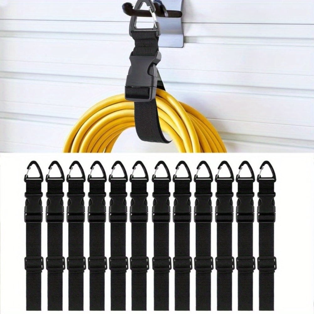 12 Pcs Extension Cord & Hose Organizer, 17.7 Inch Adjustable Holder ...