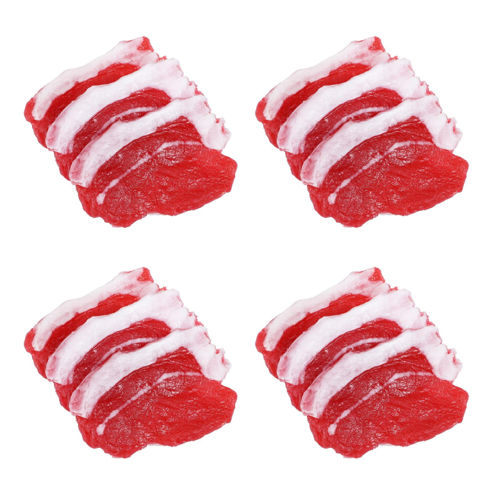 12 Pcs Fake Pork Model Decor Resin Pork Shape Adornment Photo Props ...