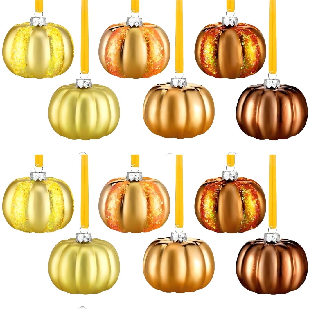12 Pcs Fall Pumpkin Hanging Ornaments, Mini Thanksgiving Tree ...
