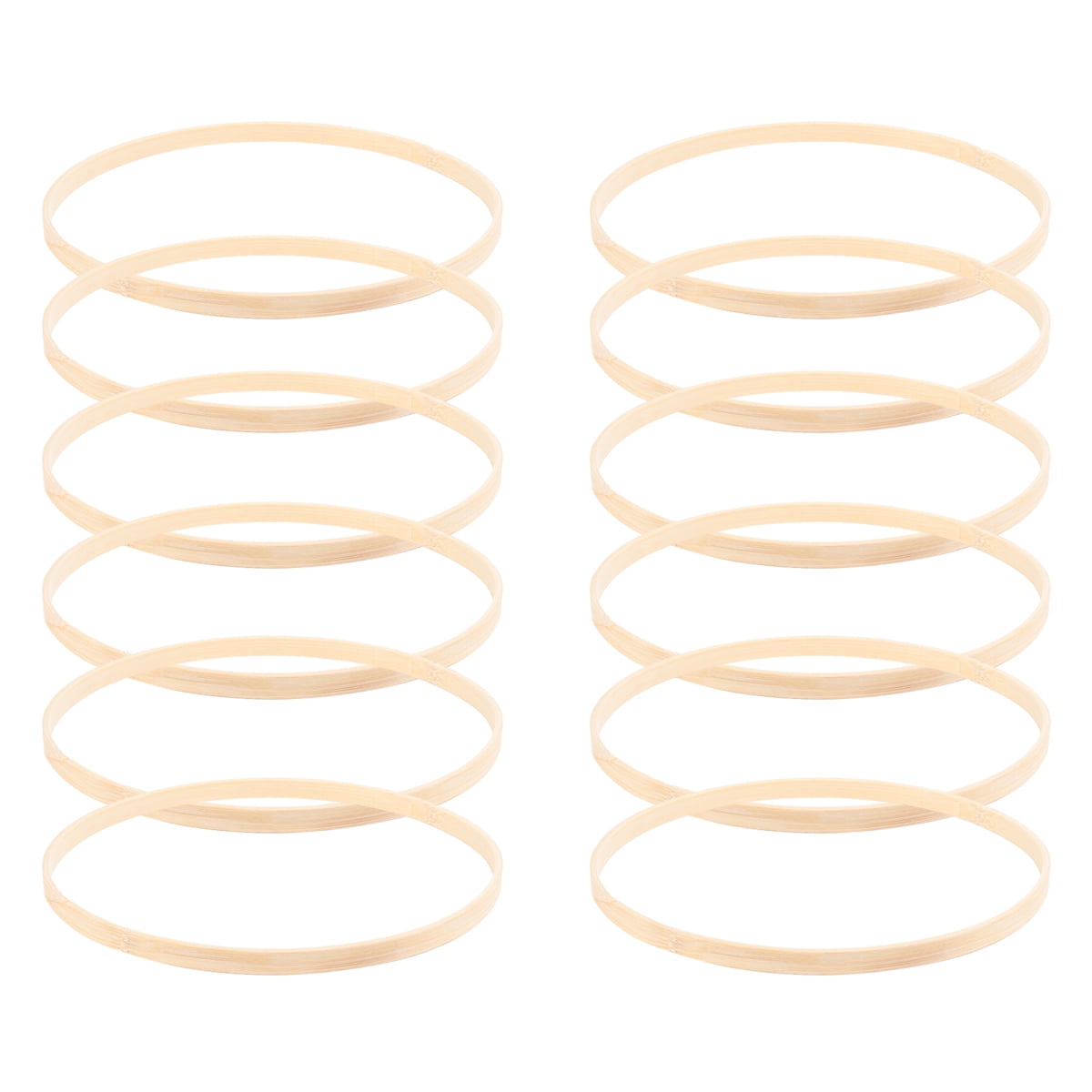 12 Pcs Fast Frames Embroidery Hoops Cotton String Covering Wind Chime ...