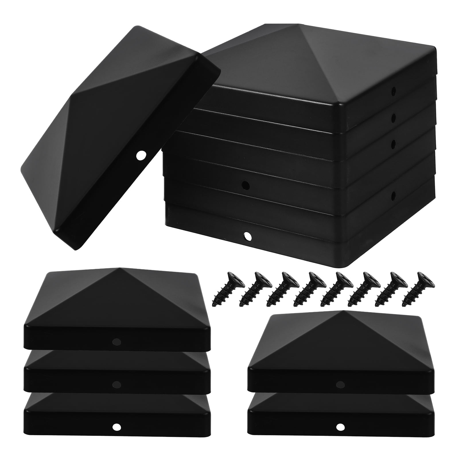 12 Pcs Fence Post Cap Decorative Fences Murdle Plastic Caps Railing ...