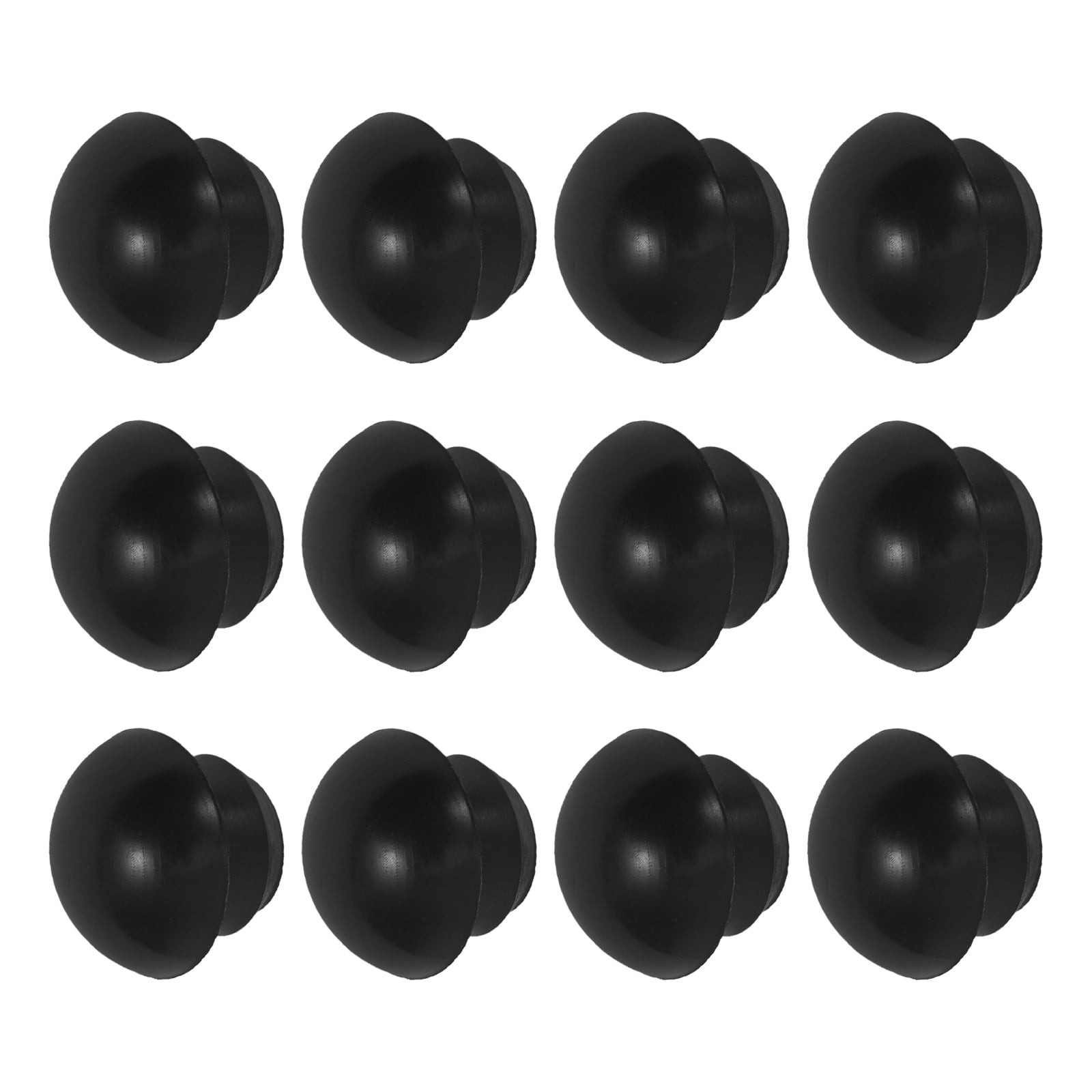 12 Pcs Filled Jack Horizontal Jack Jack Plug 1.30X1.30X1.20CM Black ...