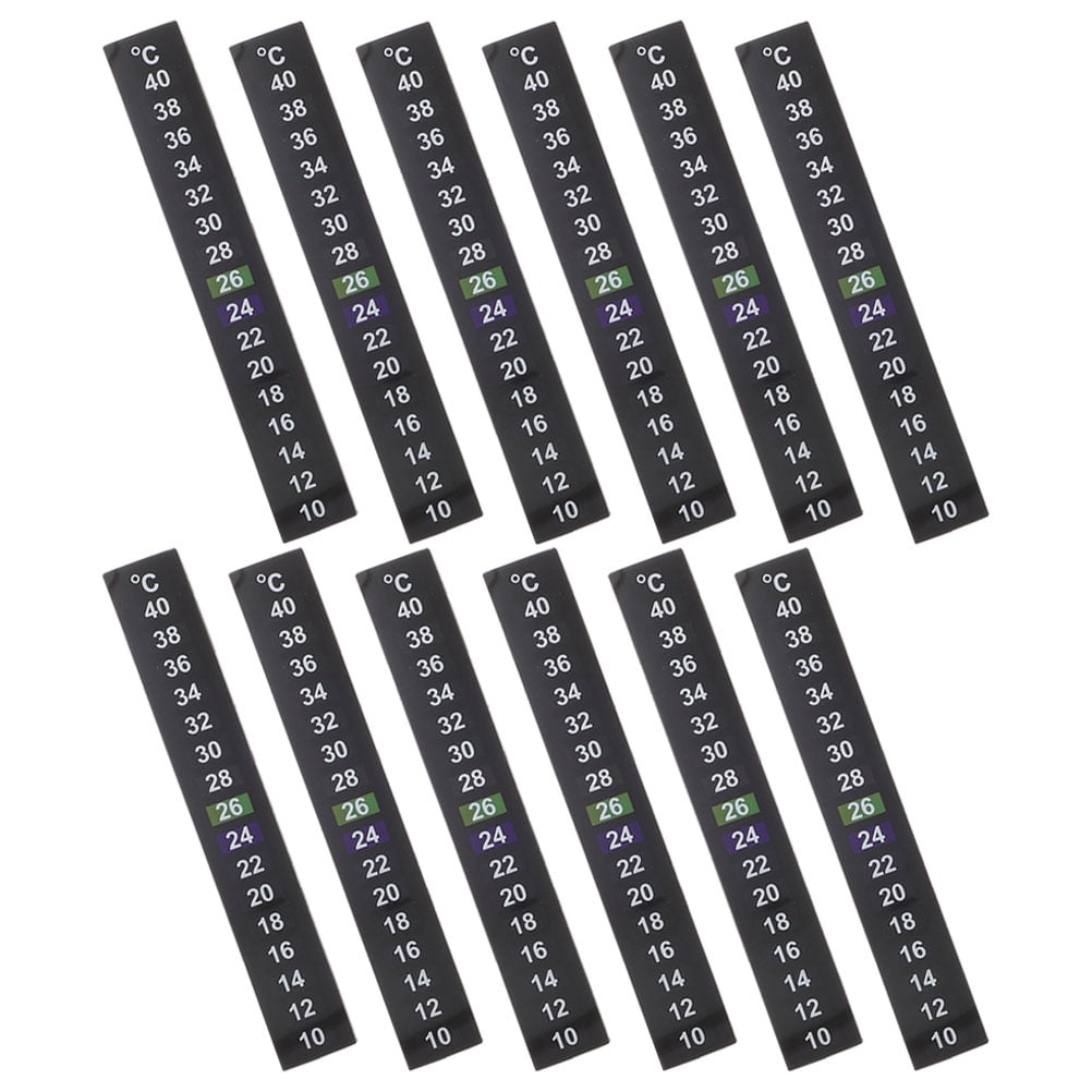 12 Pcs Fish Tank Temperature Sticker Strip for Aquarium Thermometer on ...