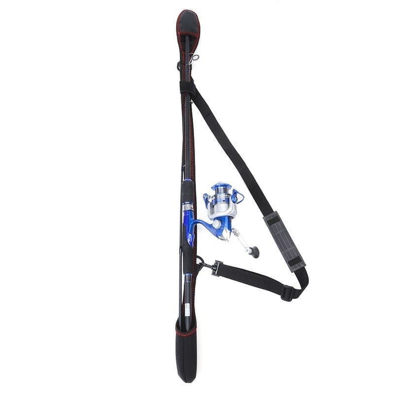 Fly Fishing Rod Carrying Strap Full Elastic Adjustable Heavy Duty Black ...