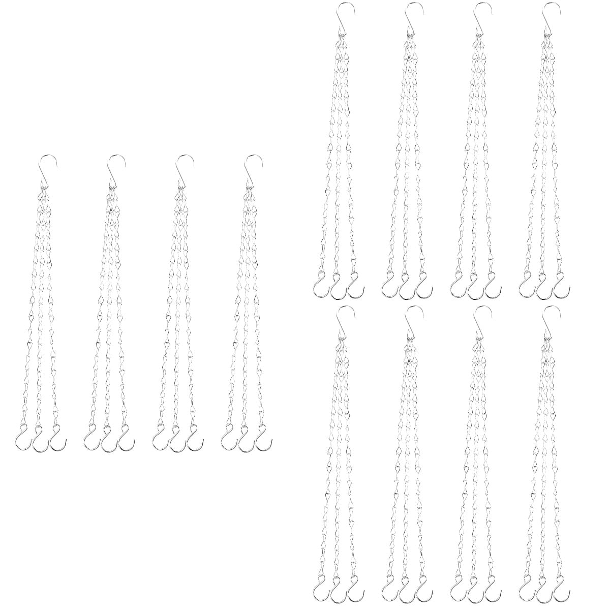 12 Pcs Flower Basket Hanging Chain Outdoor Garden Tools Chains Black ...