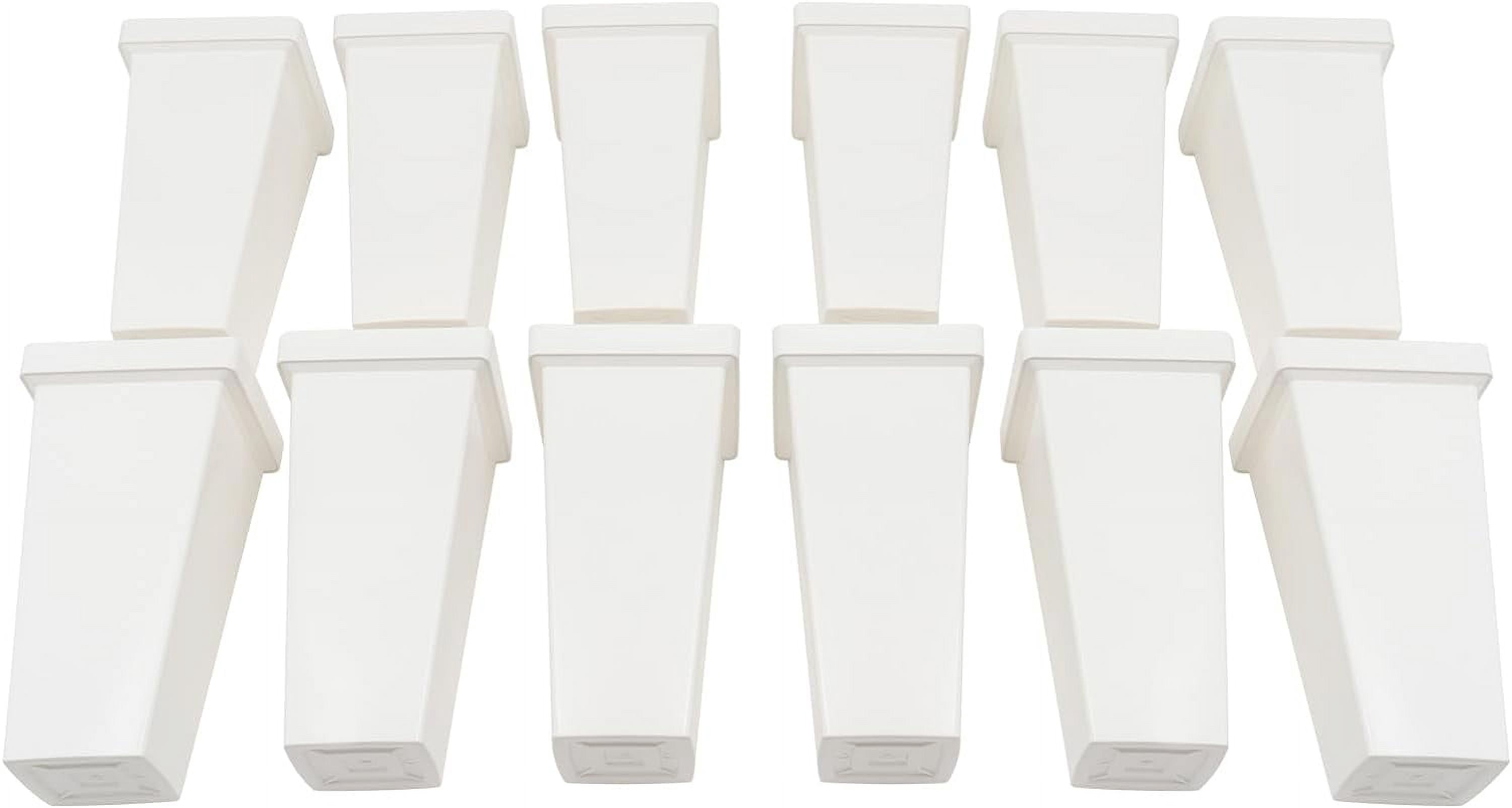 12 Pcs Flower Bucket, Square Buckets White Large Capacity, Farmhouse ...