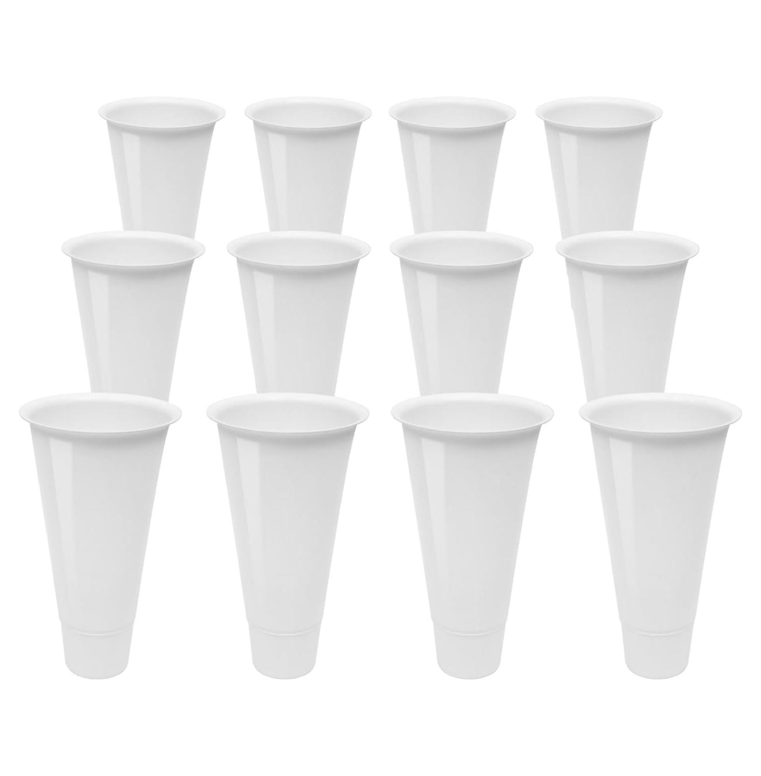 12 Pcs Flower Bucket, Tapered Buckets White Large Capacity, Farmhouse ...