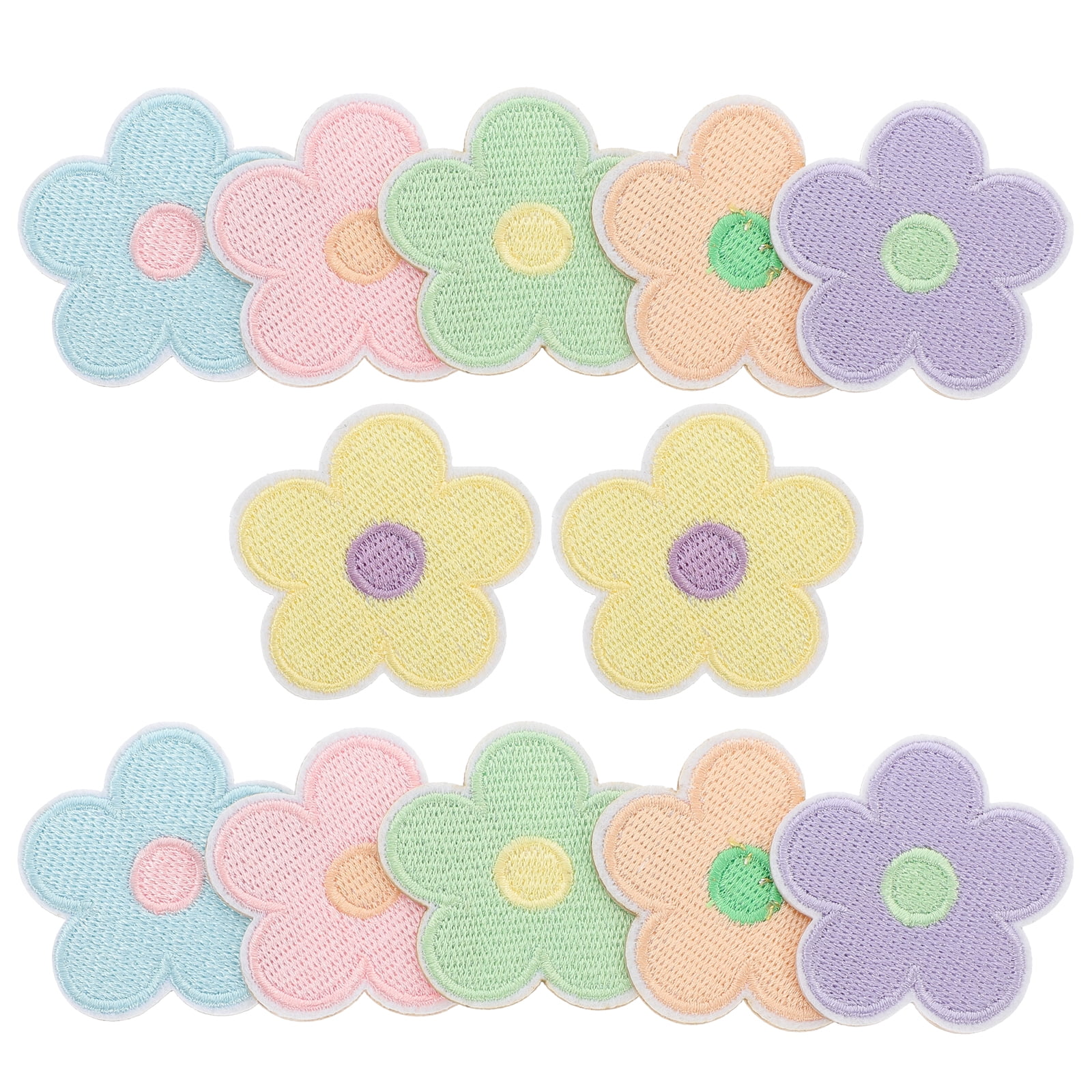 12 Pcs Flower Embroidery Patch Patches Sew on Badges Iron for Clothes ...