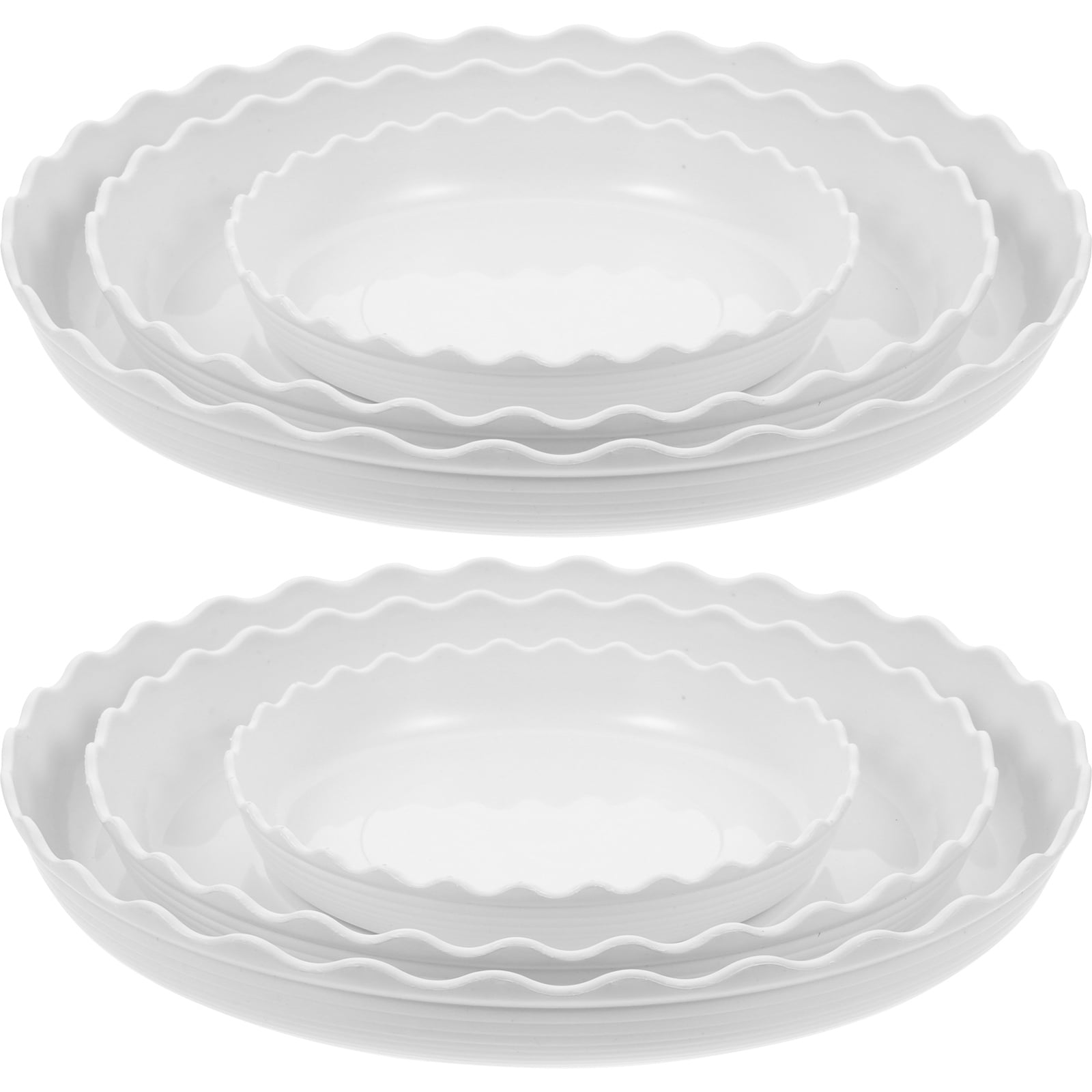 12 Pcs Flower Pot Drip Tray Indoor Plant Pots Trays Round Shaped Saucer ...