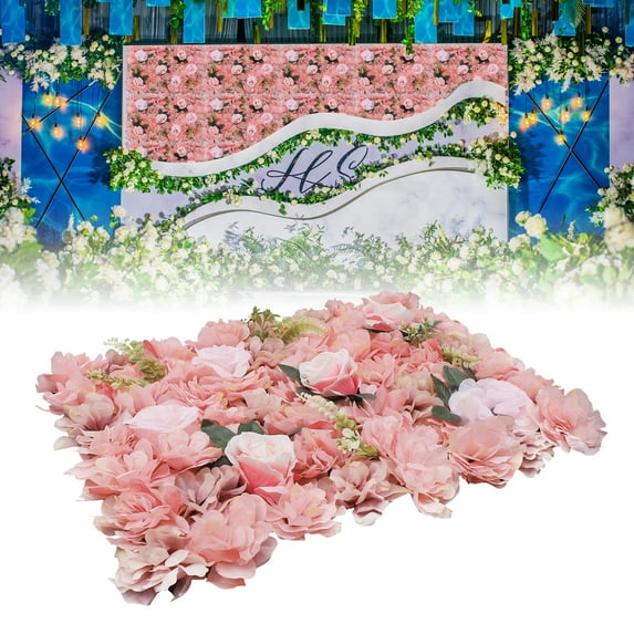 12 Pcs Flower Wall Panels Roses Hydrangeas Wedding Party Venue Backdrop ...