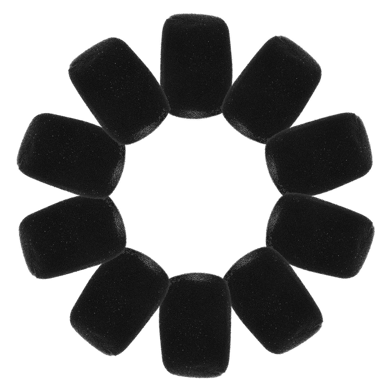 Pawsdot 12Pcs Microphone Windscreen Covers Black Foam Mic Shield for ...