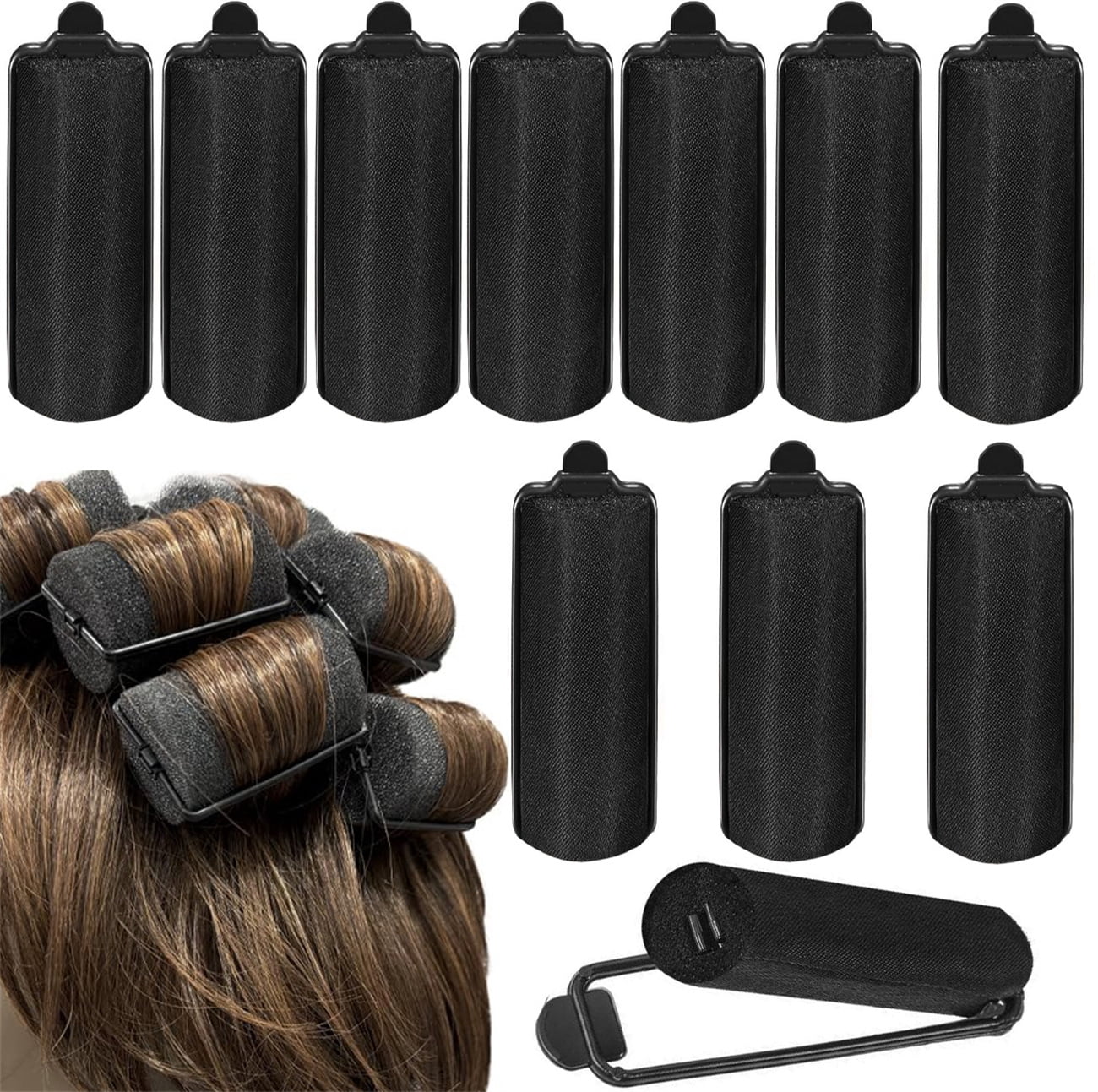 12 Pcs Foam Sponge Hair Rollers for Women,Bexikou 0.79 inch Soft ...
