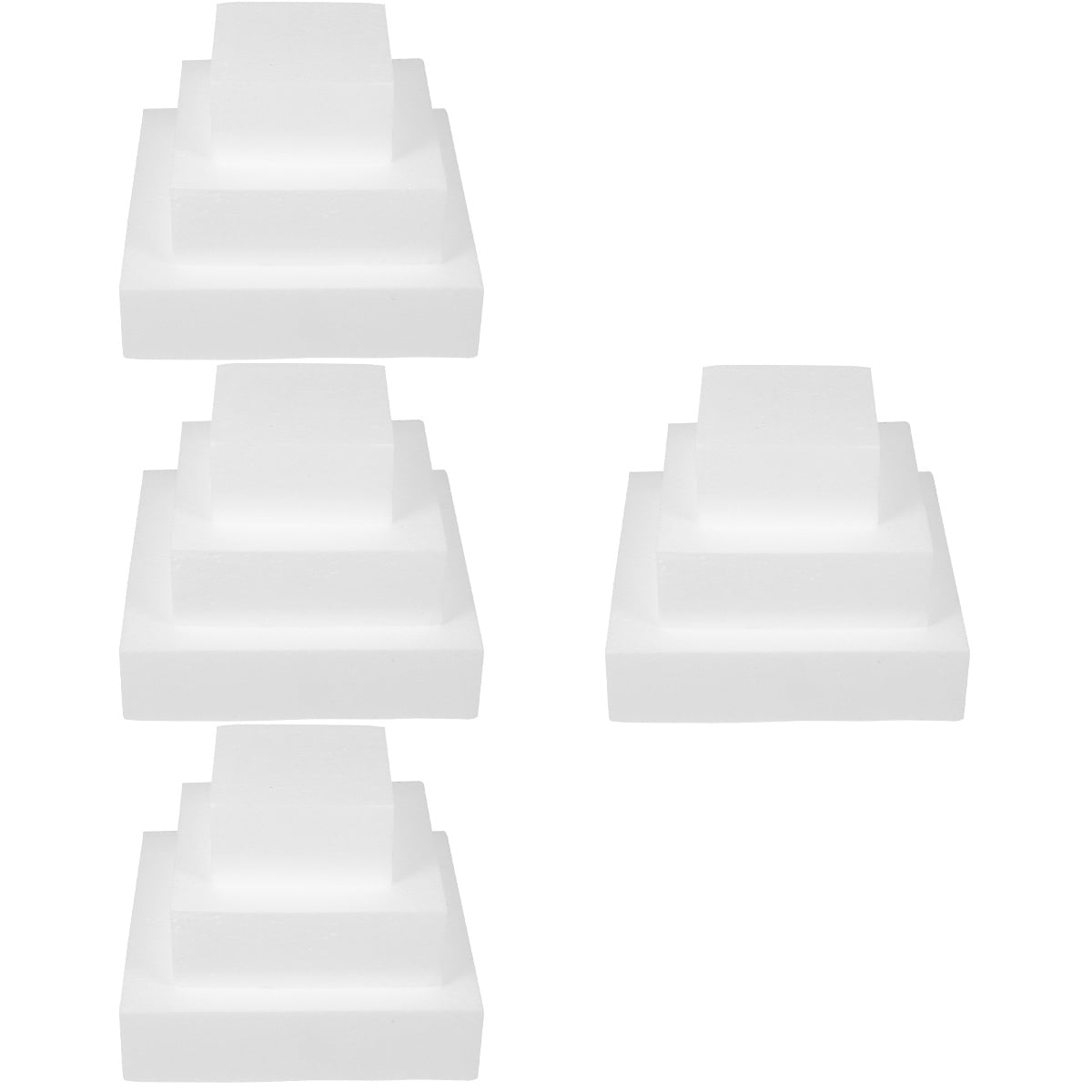 12 Pcs Foam Tiered Cake Foams Cake Reusable Cake Model Baking Foam Cake ...