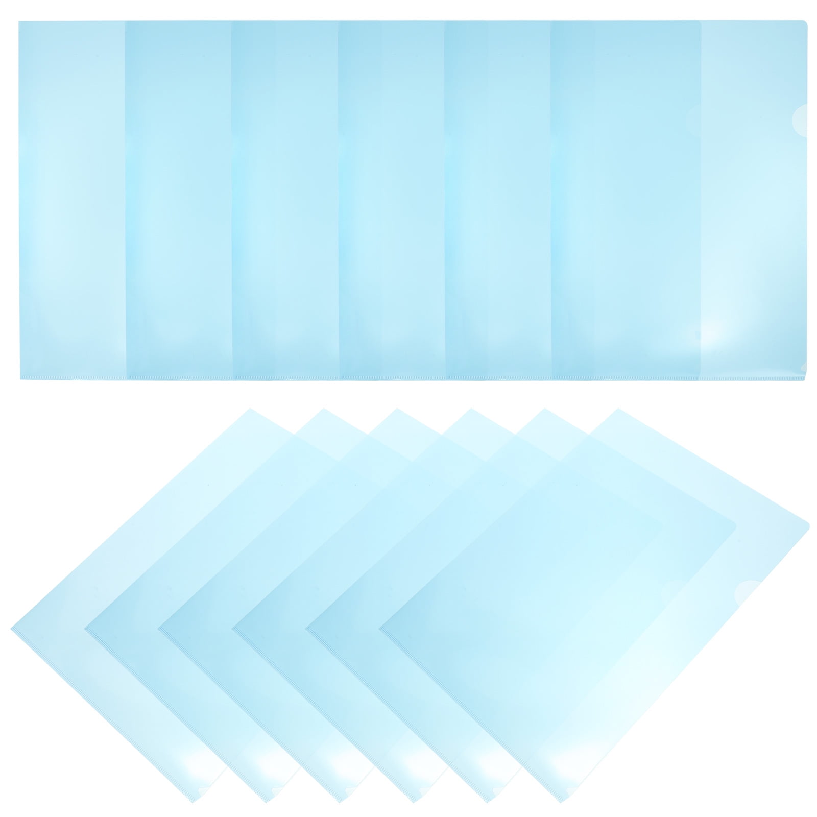 FENGGUIQU 12Pcs Blue Plastic File Sleeves Lightweight Document ...
