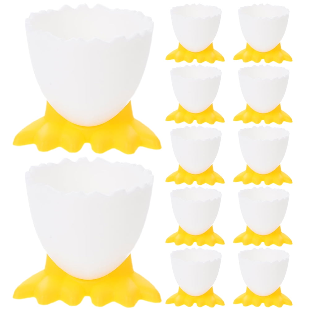 12 Pcs Foot Egg Tray Shakers Hard Boil Cup for Kids Holder Child ...