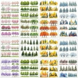12 Pcs Four Seasons Trees Rub on Transfers for Crafts 12 Styles Tree ...