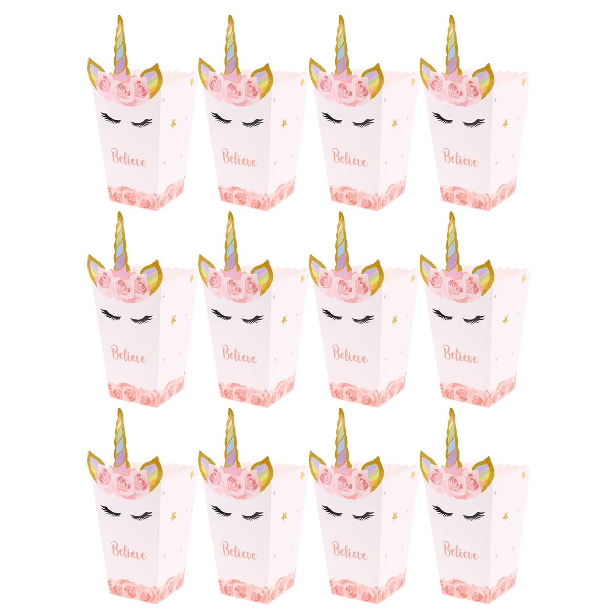 12 Pcs Funny Popcorn Boxes Storage Colored Food Containers for Kids ...