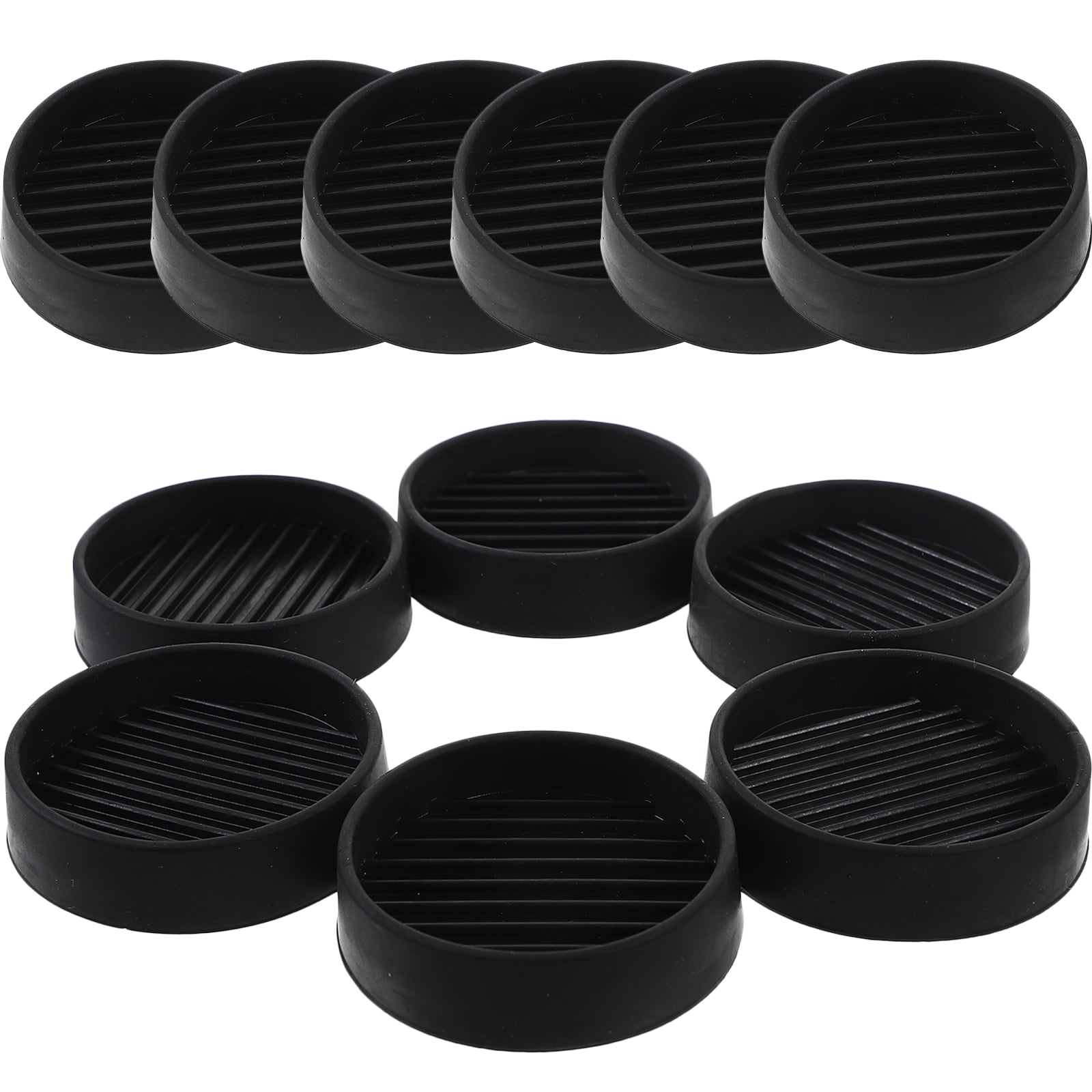 12 Pcs Furniture Leg Caster Cups Wheel Stoppers for Rolling Gate Black ...