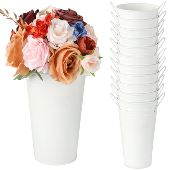 Galvanized Flower Buckets and Metal Vases for Home and Events