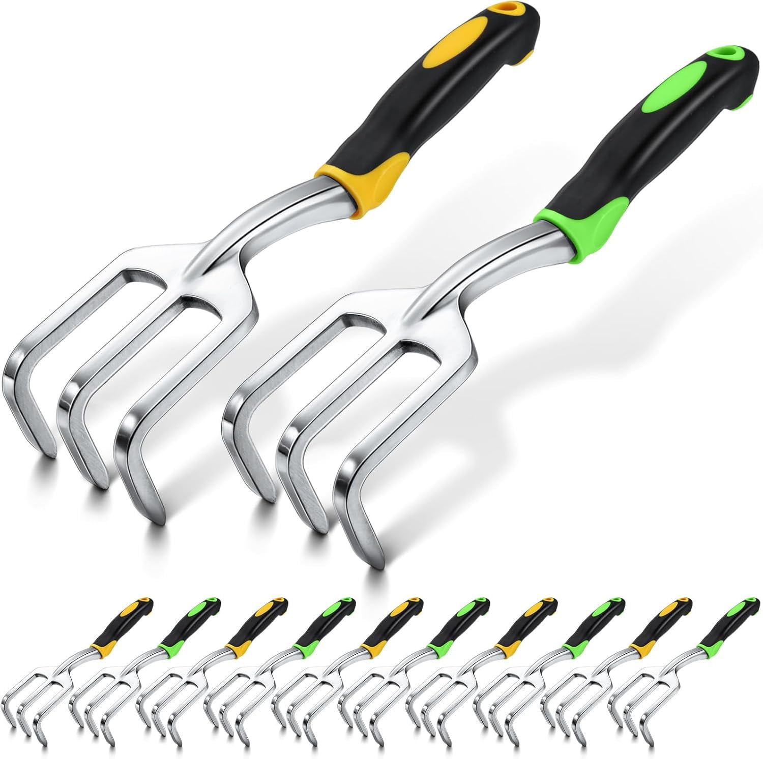 12 Pcs Garden Hand Cultivator Aluminum Alloy Heavy Duty Garden ...