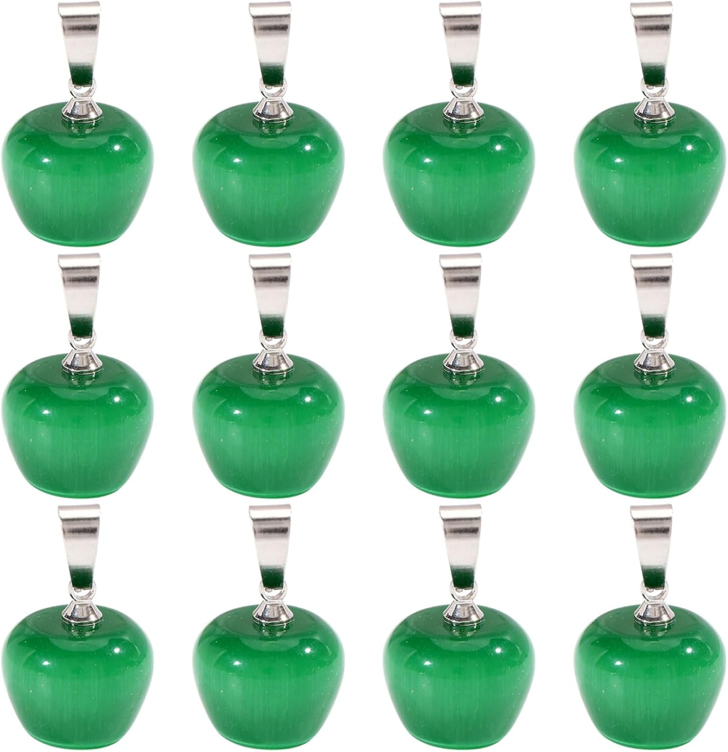 12 Pcs Gemstone Charm Pendant with Iron Hanging Loops Fruit Charms DIY ...
