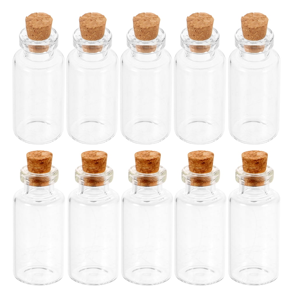 12 Pcs Glass Bottles with Stoppers Empty Glass Bottle Transparent 4 ...