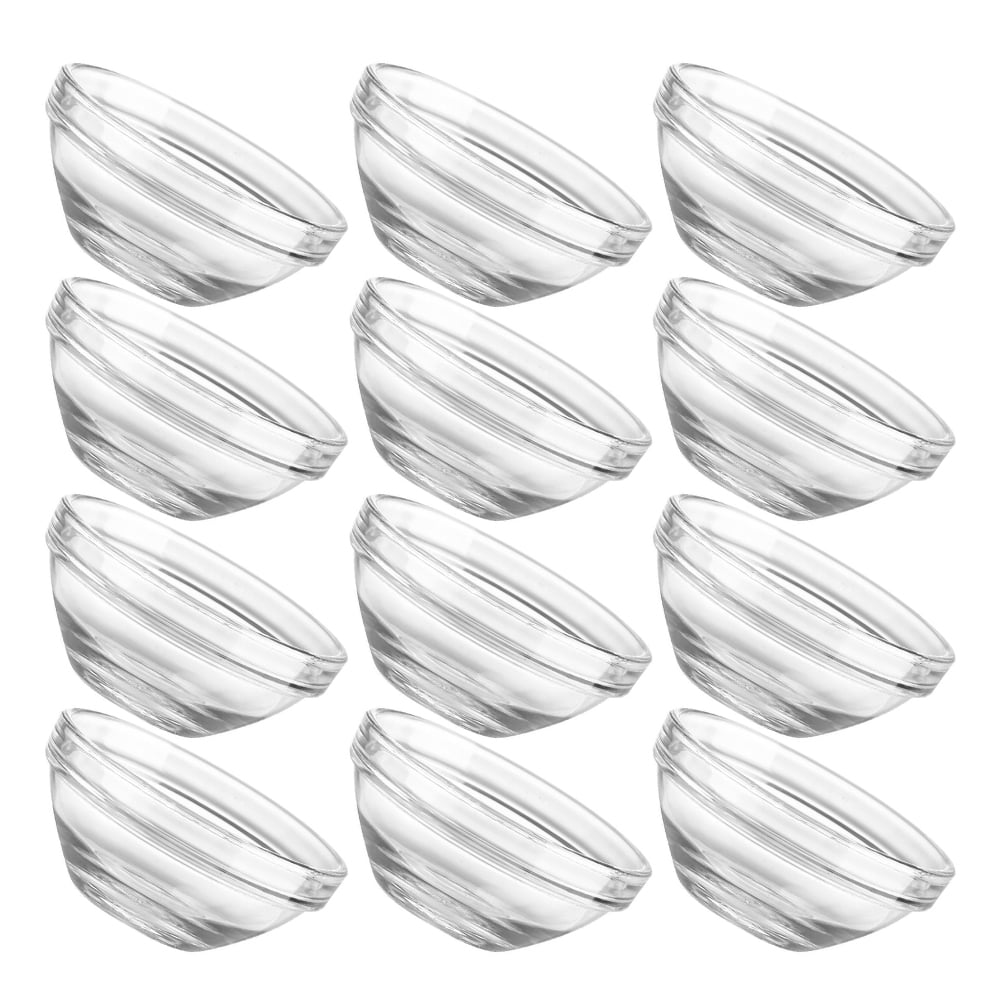 12 Pcs Glass Bowl Glass Ice Cream Bowl Kitchen Glass Clear Bowls Glass ...