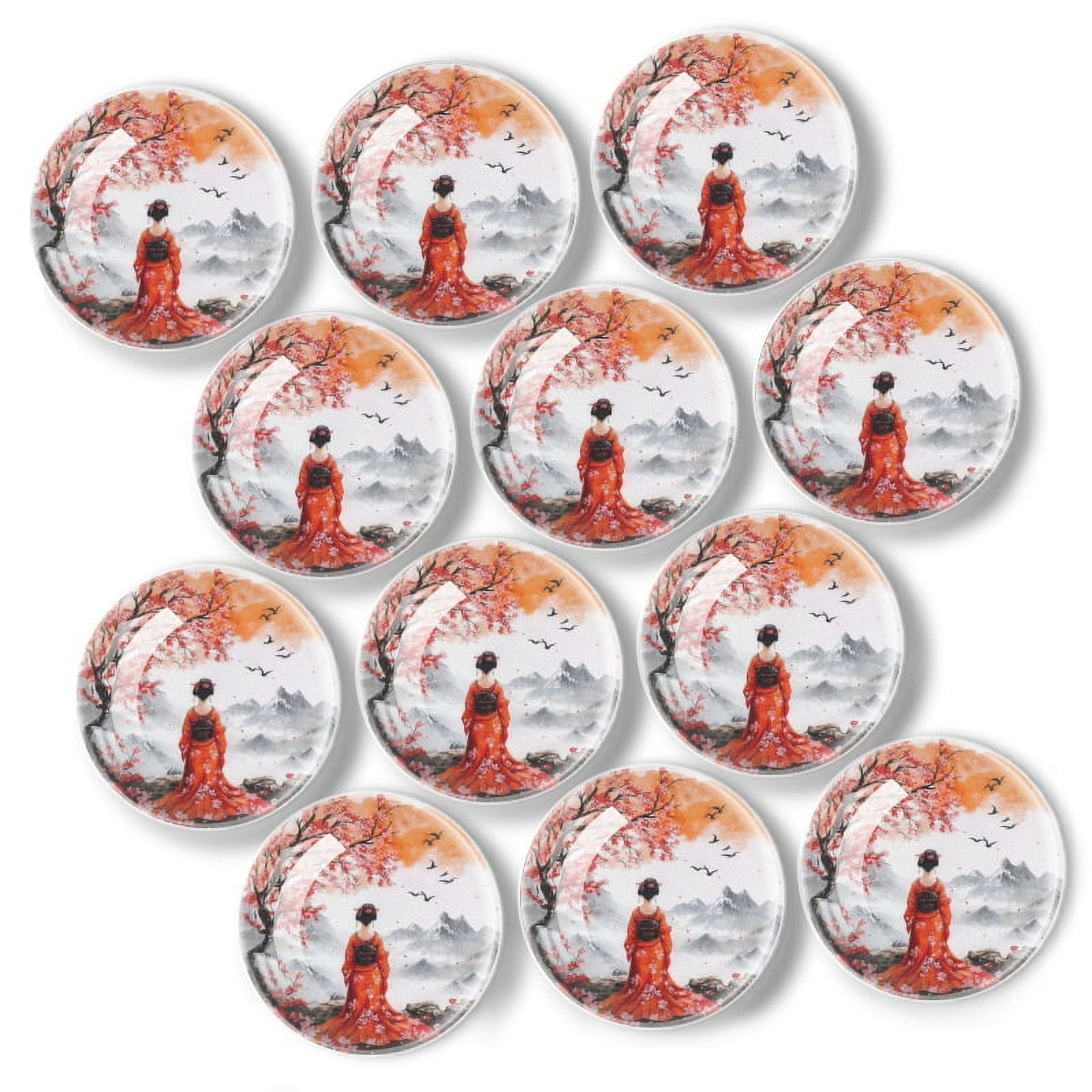 12 Pcs Glass Refrigerator Magnet Magnetic Fridge Sticker,Decor for ...