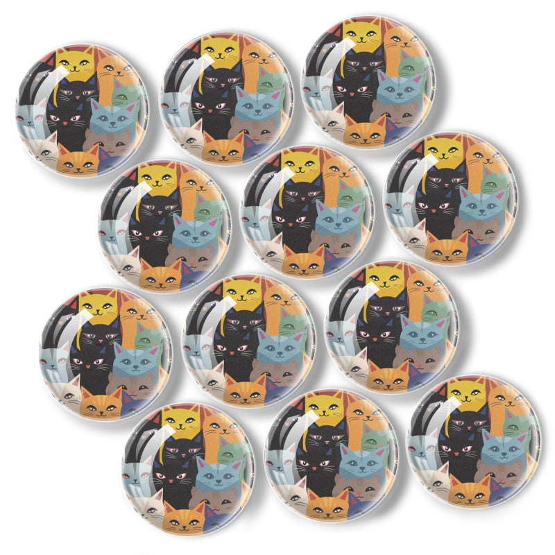 12 Pcs Glass Refrigerator Magnet Magnetic Fridge Sticker,Decor for ...