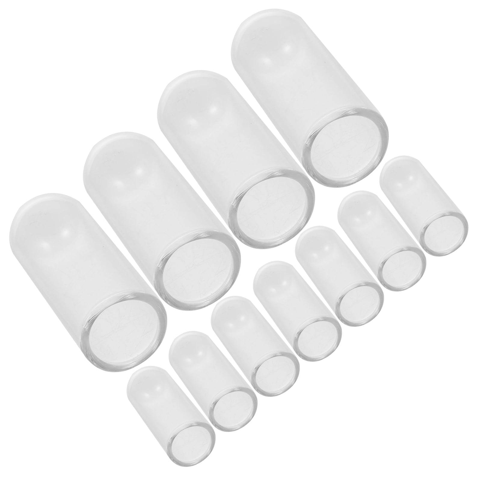 12 Pcs Glass Straw Cap Drinking Covers Tips Protector Straws ...