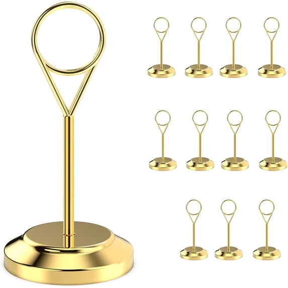 12 Pcs Gold Table Number Holders, 4 Inch Tall Place Card Holders for ...