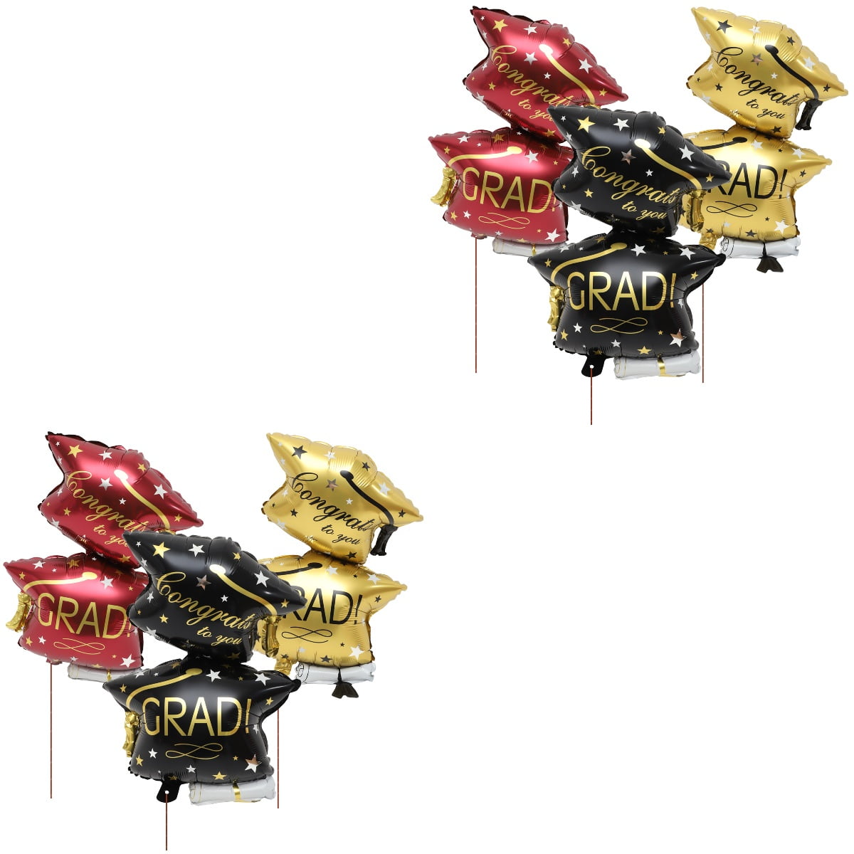 12 Pcs Graduation Cap Balloon Decoration Large Grad Cap Balloons ...