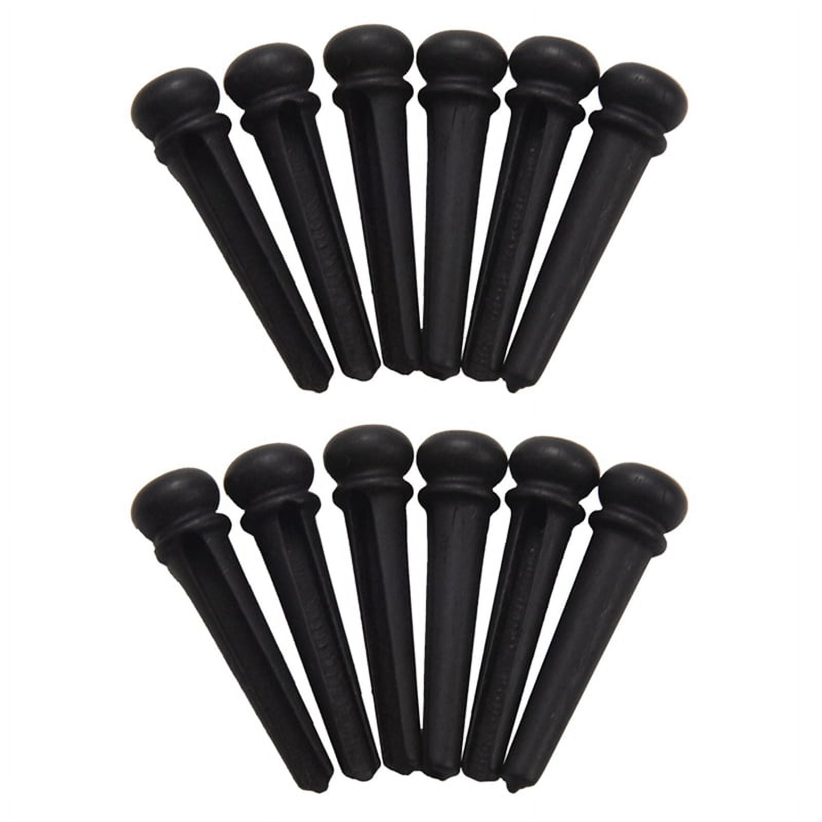12 Pcs Guitar Family Natural Ebony Folk Acoustic Bridge Pins - Walmart.com