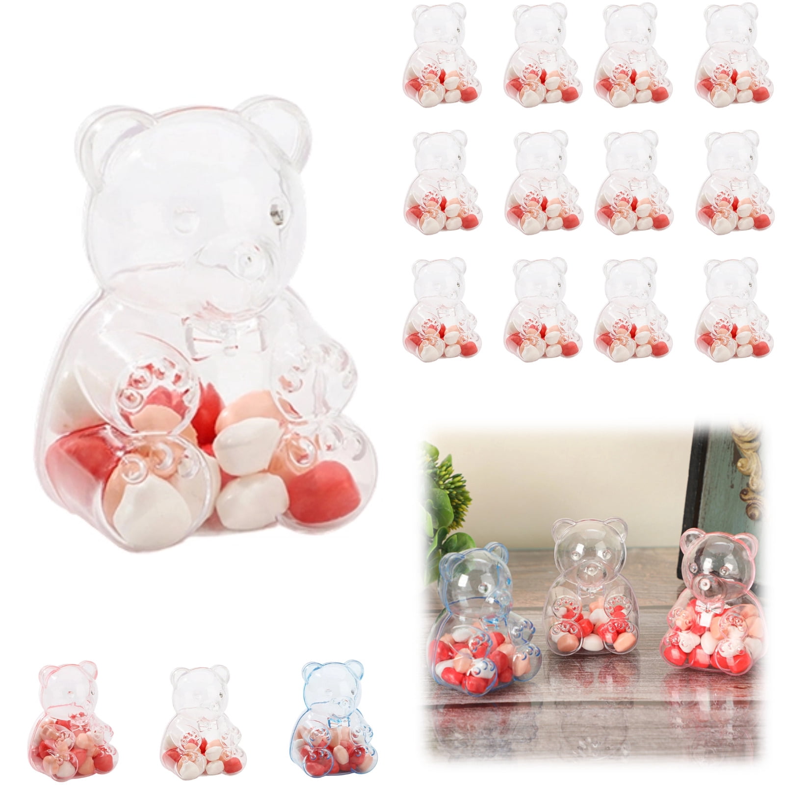 12 Pcs Gummy Bear Container, Small Plastic Gummy Bear Container ...
