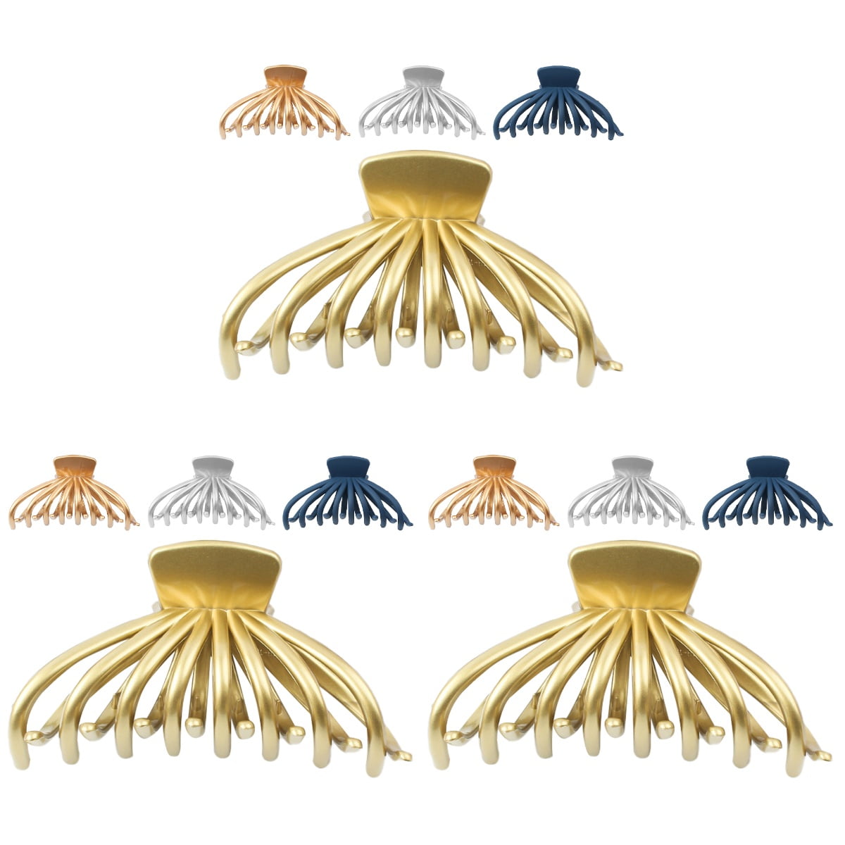 12 Pcs Hair Claw Clips Pin Accessories for Women Matte Big Hairpin ...