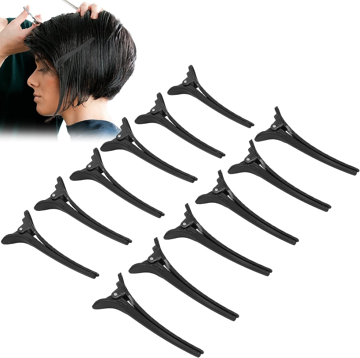 12 Pcs Hair Clips For Styling, Non-Slip Hair Styling Clips Duck Bill ...